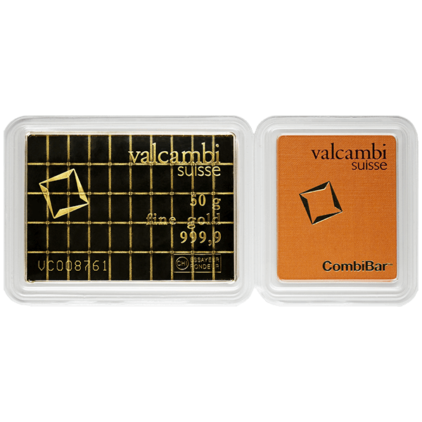 50 Gram Valcambi Gold CombiBar (50 x 1g, w/ Assay) | ITM Trading™.Buy ...