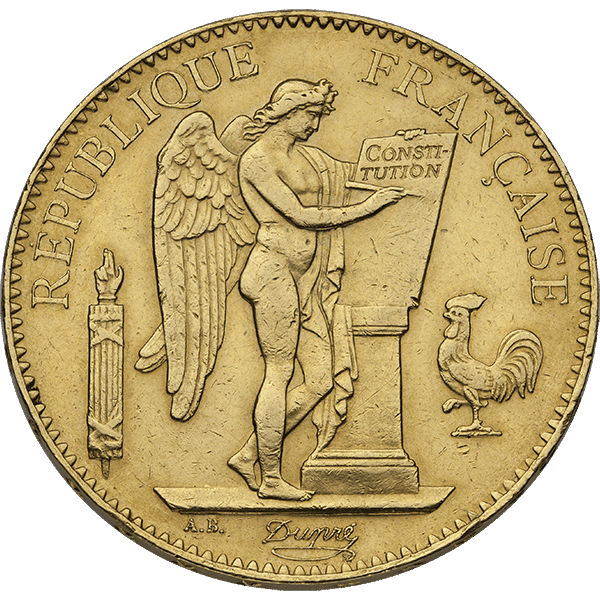 100 Francs France Gold Coin – Angel (Circulated) | ITM Trading™.Buy ...